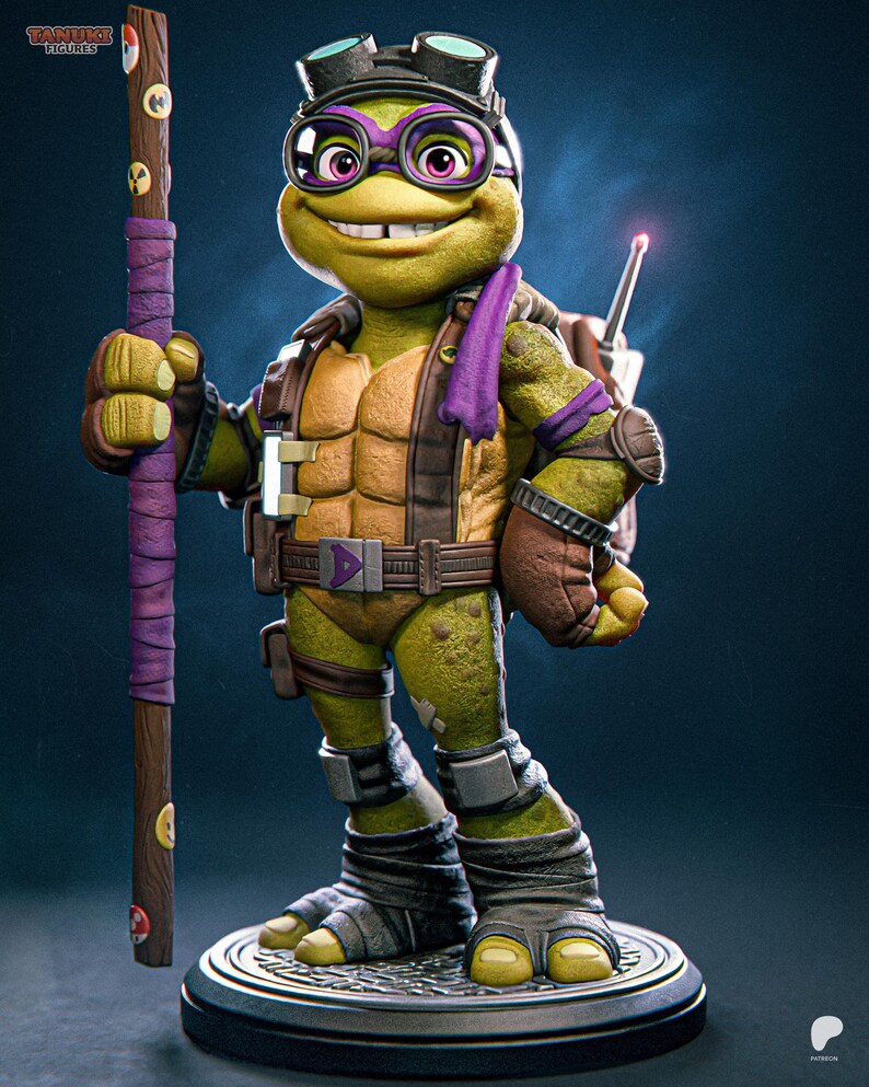 Purple Turtle - Unpainted 3D Printed Figure Kit - Etsy
