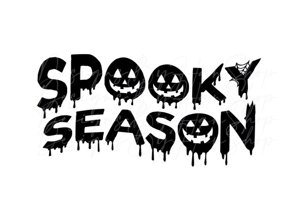 Spooky Season wavy font png for sublimation spooky season | Etsy