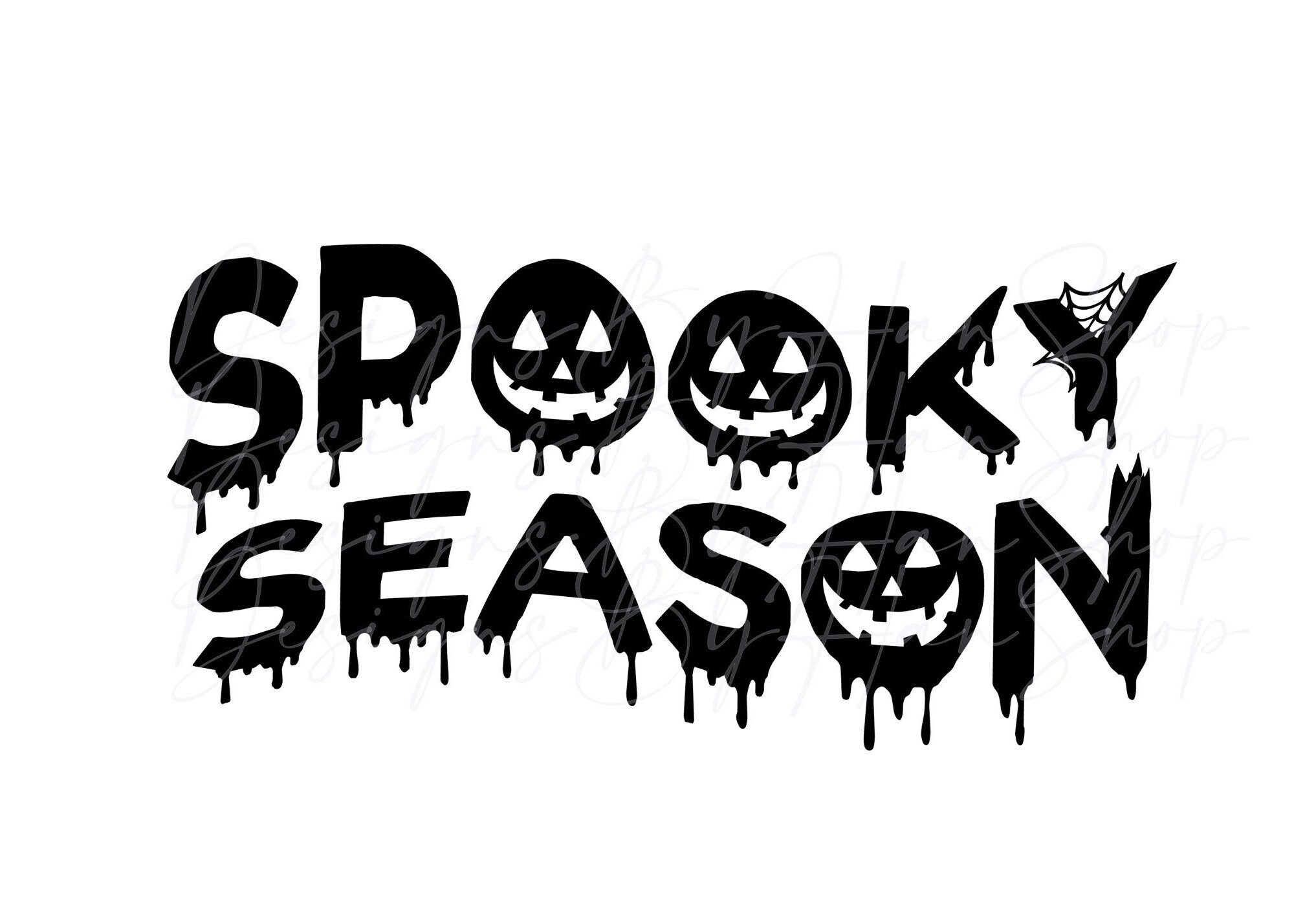 Spooky Season Wavy Font Png for Sublimation Spooky Season - Etsy