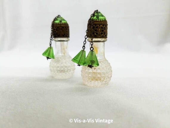 Vintage Sweet Pair Irice stubby Perfume Bottles W/ - Etsy