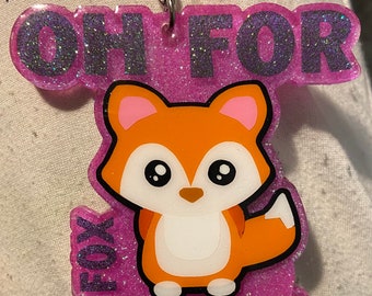 Pink Fox Keychain - Etsy