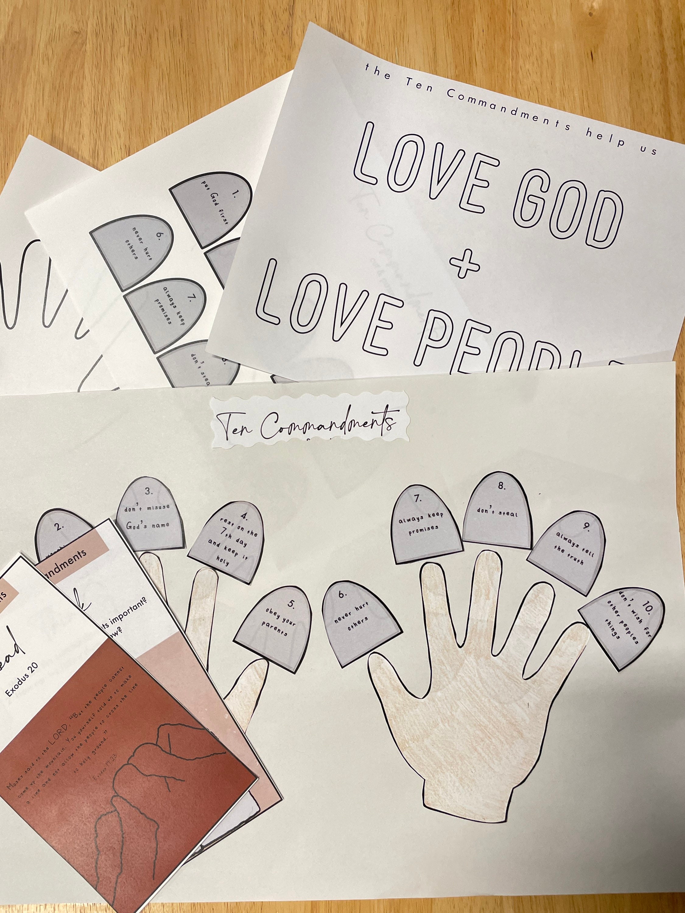 Ten Commandments Bible Lesson | for Kids/preschool Bible Activities ...