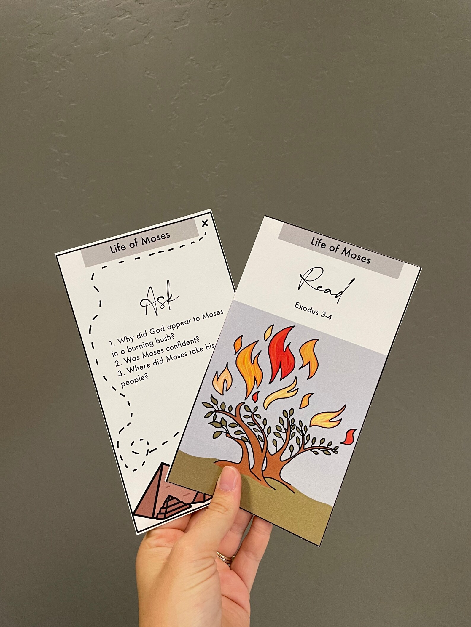 Life of Moses Bible Lesson Burning Bush & Red Sea for Kids/preschool ...