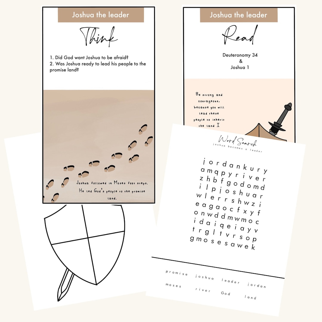 Bible Lesson Joshua Become a Leader | for Kids/preschool Bible Lesson ...