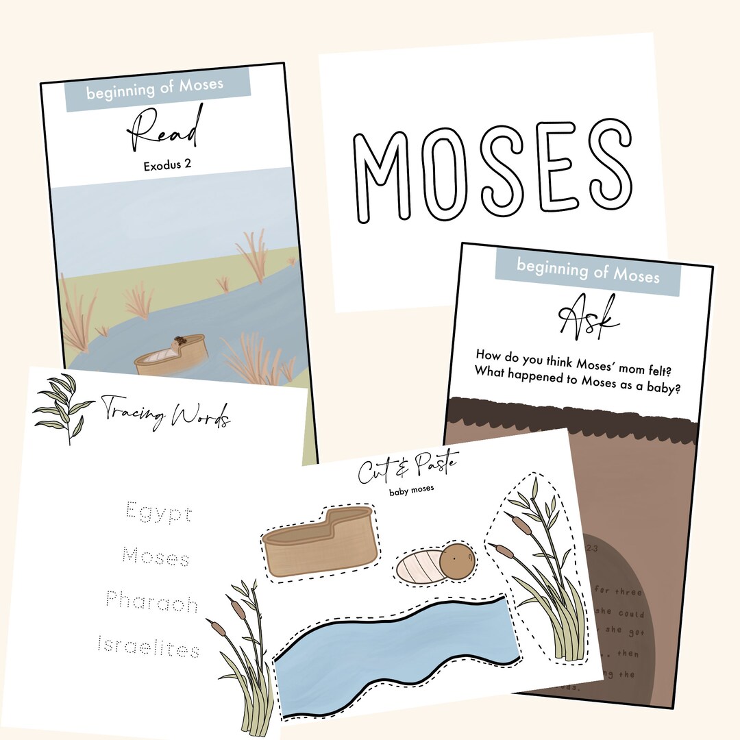 Baby Moses Bible Lesson | for Kids/preschool Bible Activities | for ...