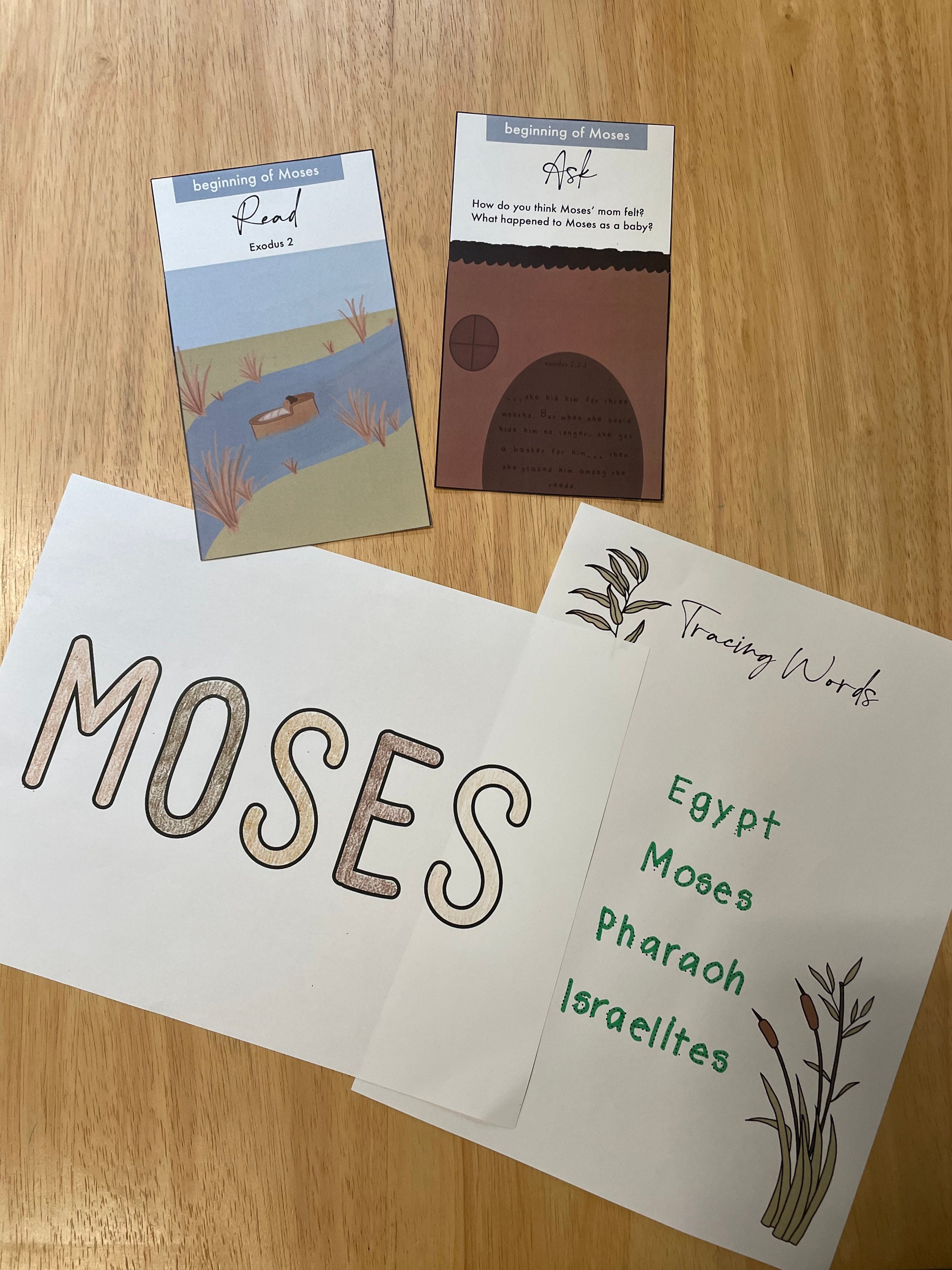 Baby Moses Bible Lesson | for Kids/preschool Bible Activities | for ...