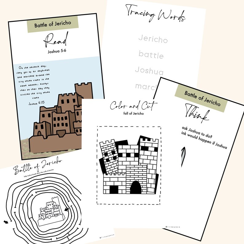 Battle of Jericho Sunday School Bible Curriculum Lesson | Homeschool ...