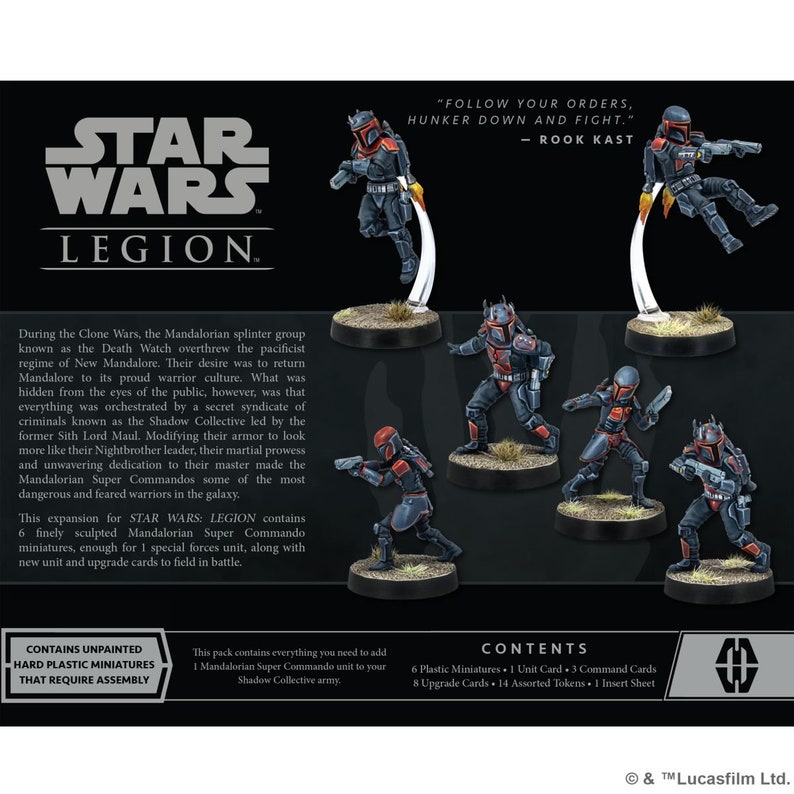 Star Wars Legion Shadow Collective Mandalorian Super Commandos - Etsy