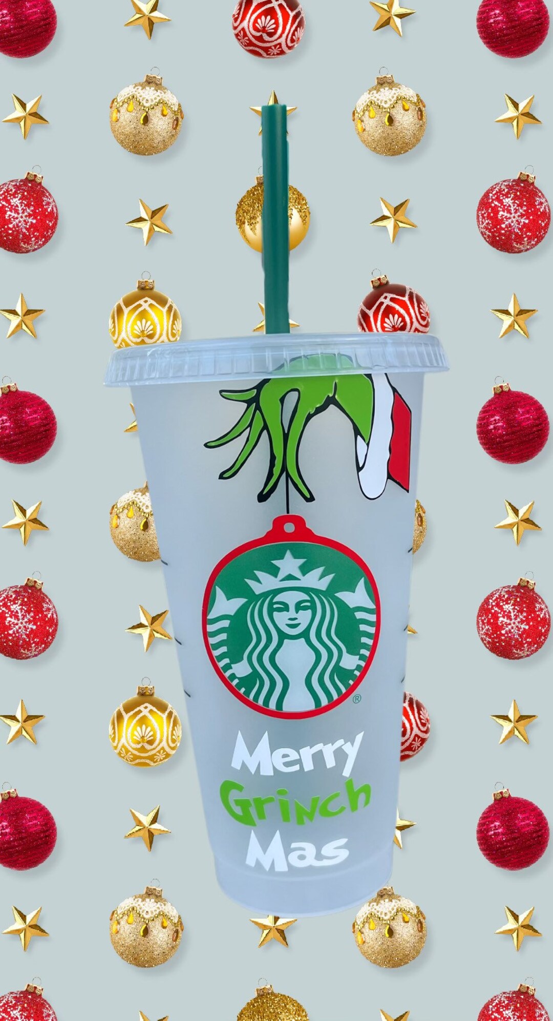 Grinch Starbucks Cold Cup | Holiday Christmas Gift - Etsy
