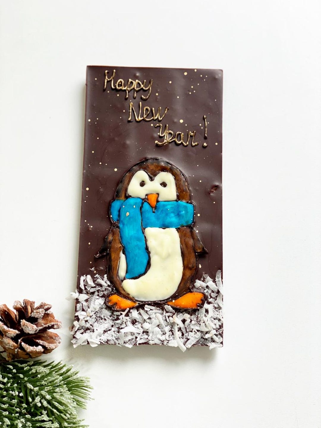 Christmas Gift, Penguin, Chocolate Bar, Fully Edible, Belgian Chocolate ...