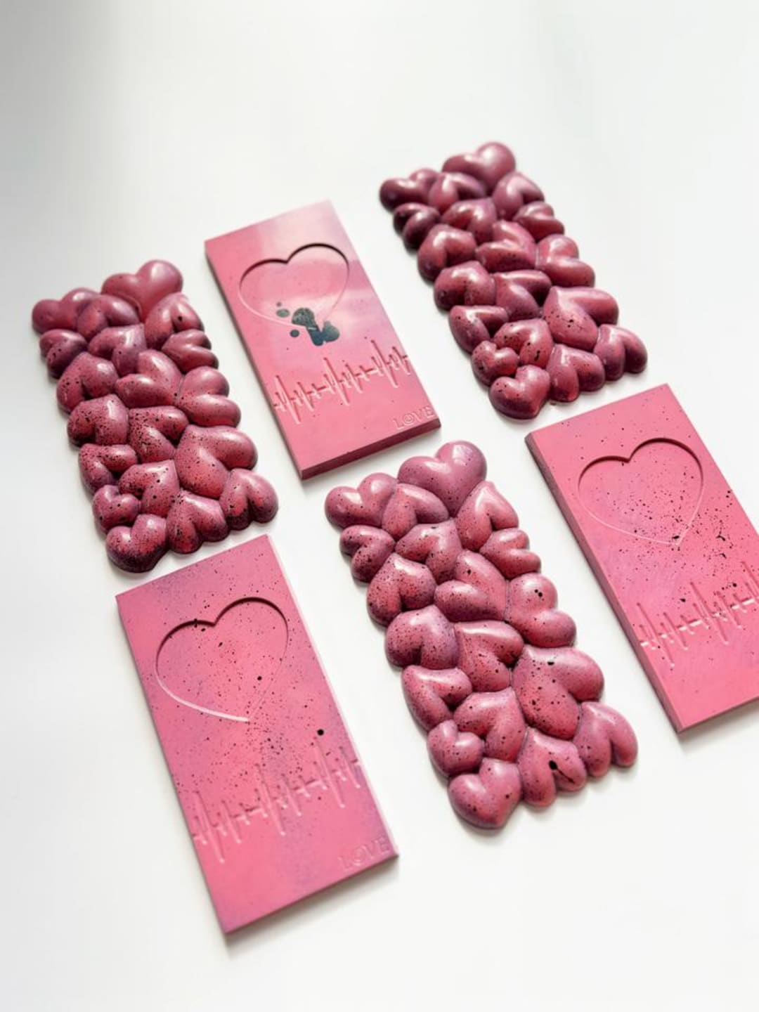 Chocolate Bar, Heart Shaped Bar (colored Cocoa Color). Super Shiny, for ...