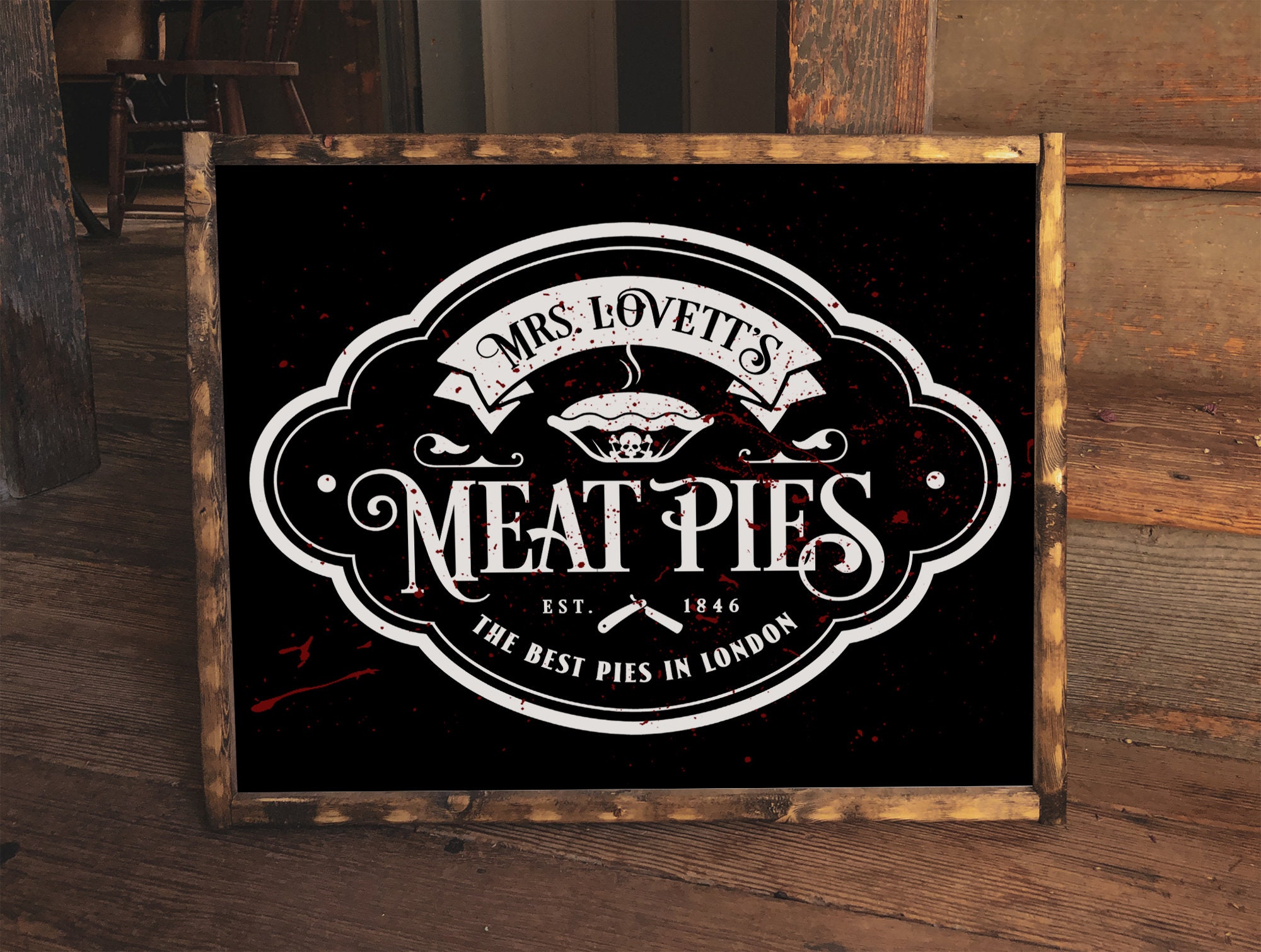 Sweeney Todd Mrs. Lovett's Meat Pies Handmade and Hand Painted Gothic ...