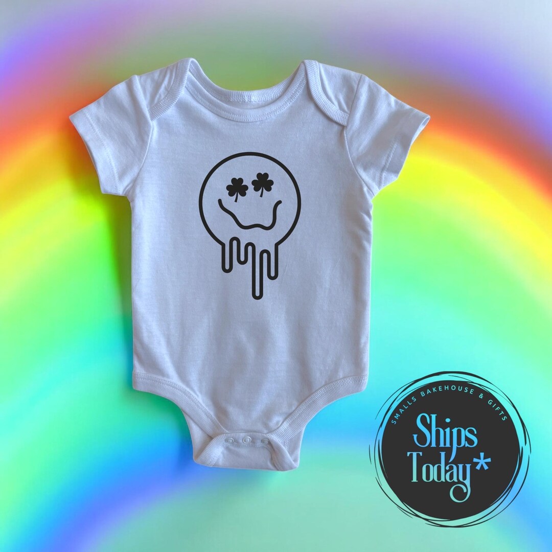 Drippy Smiley Baby Onesie Cute Baby Bodysuit, Gender Neutral Baby ...