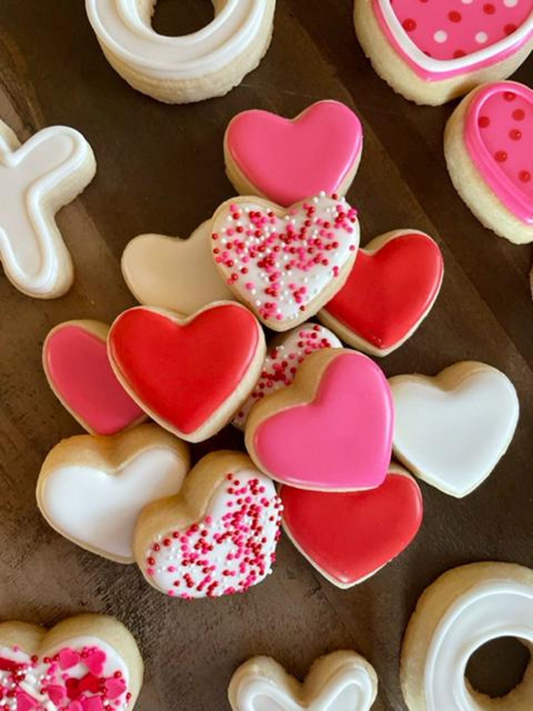 Valentine's Day Sugar Cookie Mini Hearts - Etsy