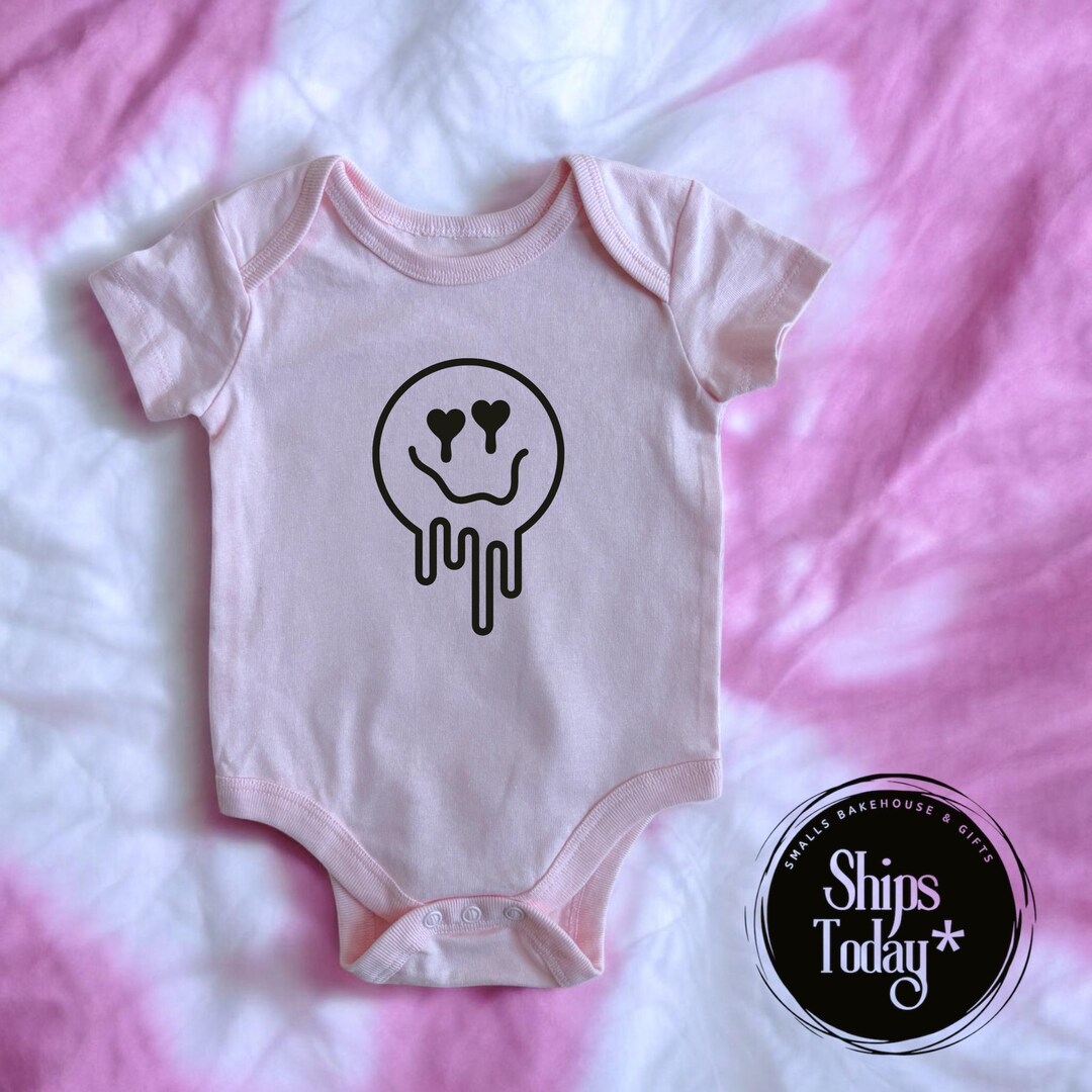 Drippy Smiley Baby Onesie- Cute Baby Bodysuit, Trendy Infant Outfit ...
