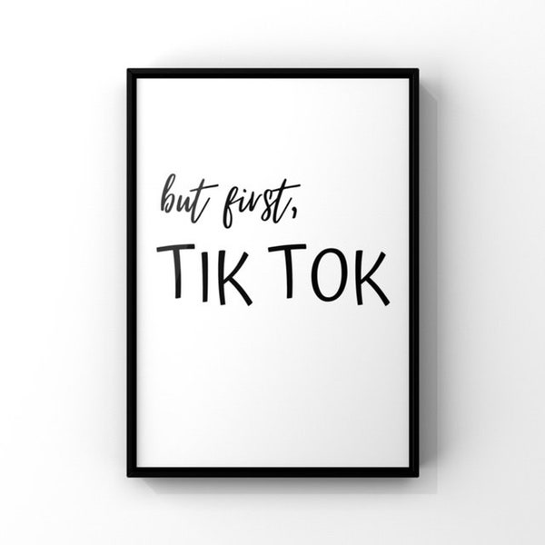 Tik Tok Print - Etsy UK