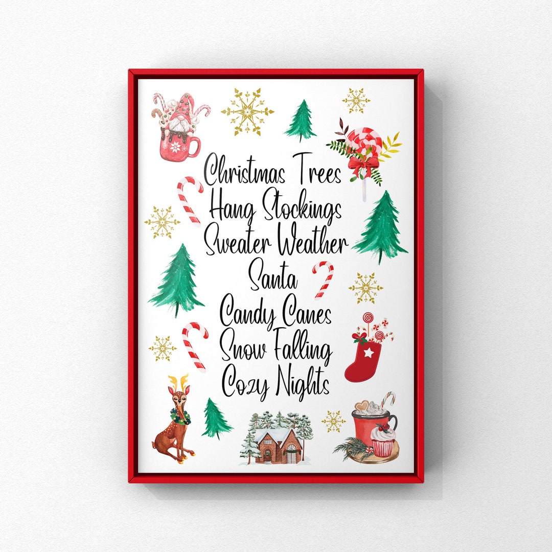 Christmas/winter A4 Size Wall Art Print - Etsy