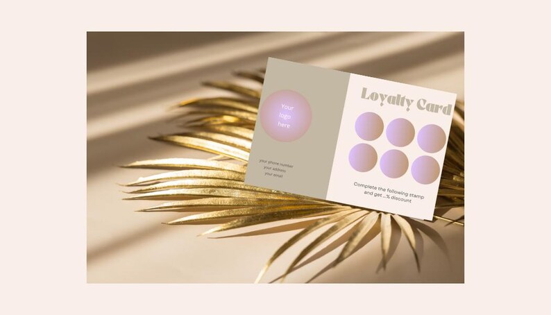 Loyalty Card Template, INSTANT DOWNLOAD, Modern Customer Loyalty Cards ...