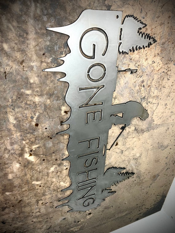 Gone Ice Fishing Sign