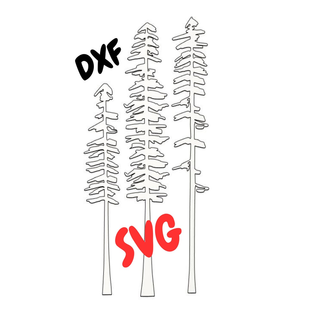 Pine Tree Bundle DXF and SVG Files Plasma or Laser CNC Cut - Etsy