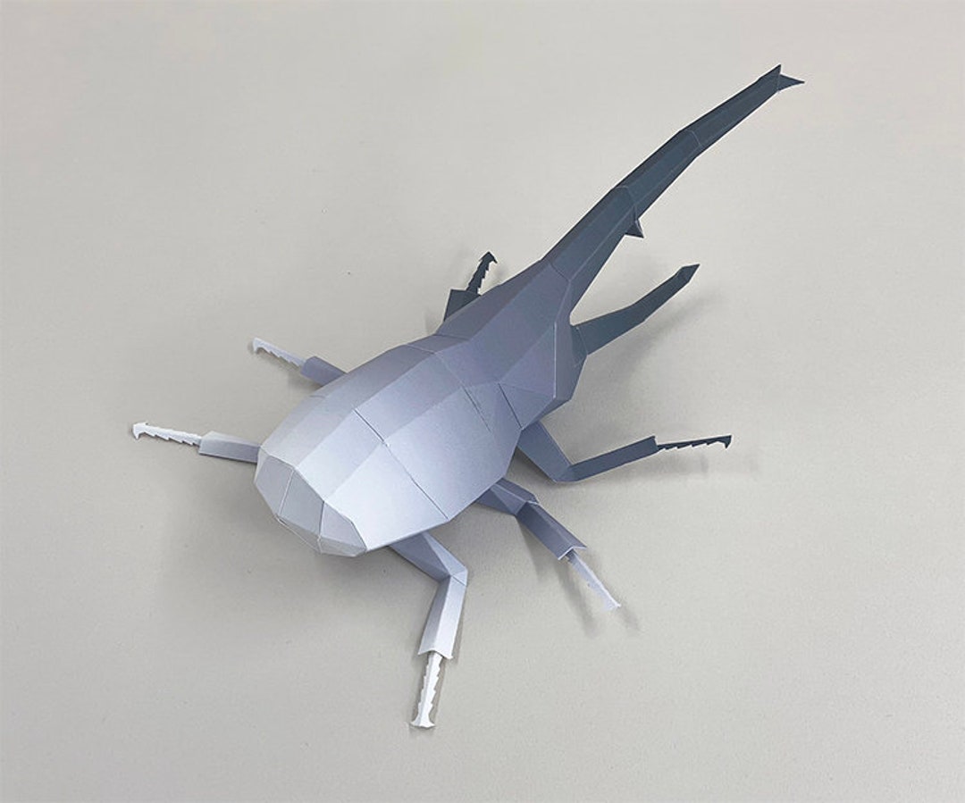 Pre-cut and Pre-folded DIY Craft Kit Beetle (hercules Beetle ...