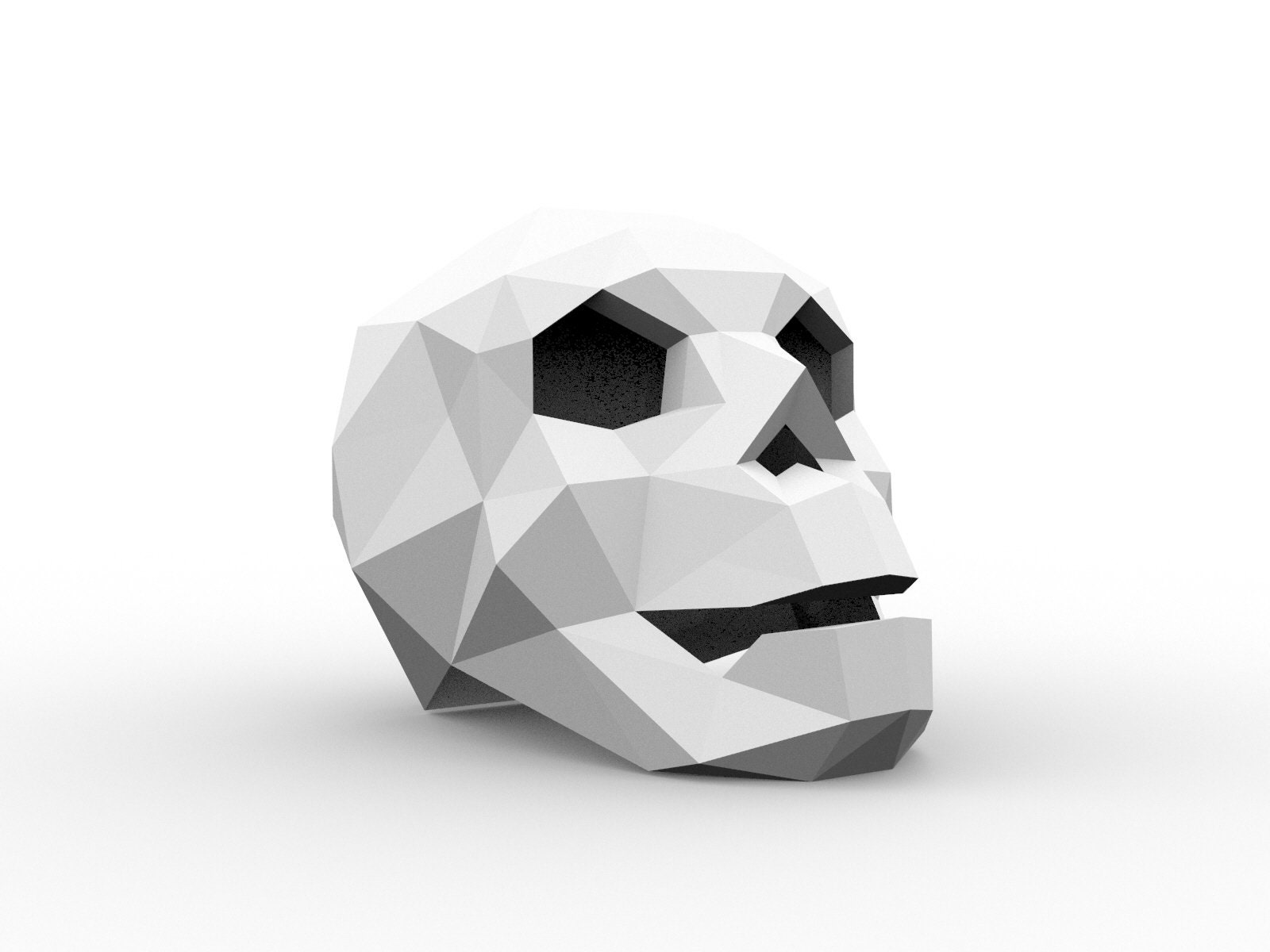 PDF Download, Skull DIY 3D Papercraft Model - Etsy