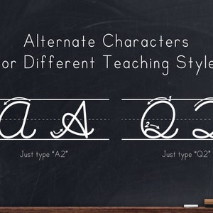 Teaching Cursive - Letter Tracing Font - Dotted Letters for School Kids ...