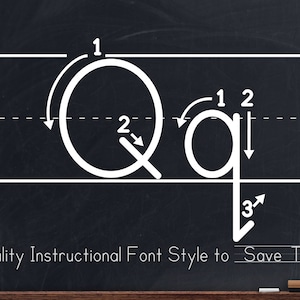 Teaching Print - Letter Tracing Font - Dotted Letters for School Kids ...