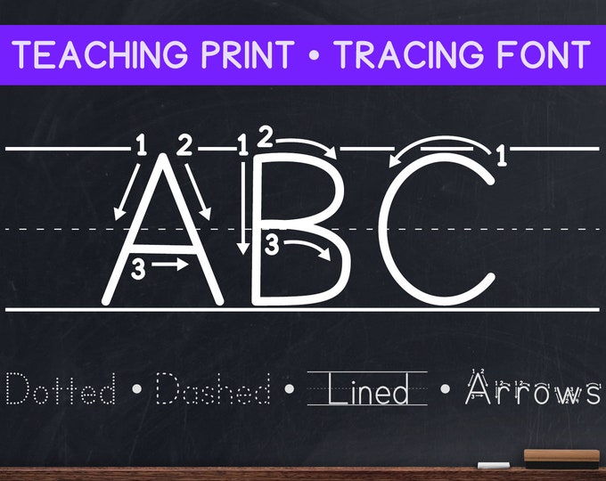 School Font, Writing Practice, Tracing Font, Preschool Learning ...