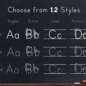 Teaching Print - Letter Tracing Font - Dotted Letters for School Kids ...
