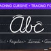 Teaching Cursive - Letter Tracing Font - Dotted Letters for School Kids ...
