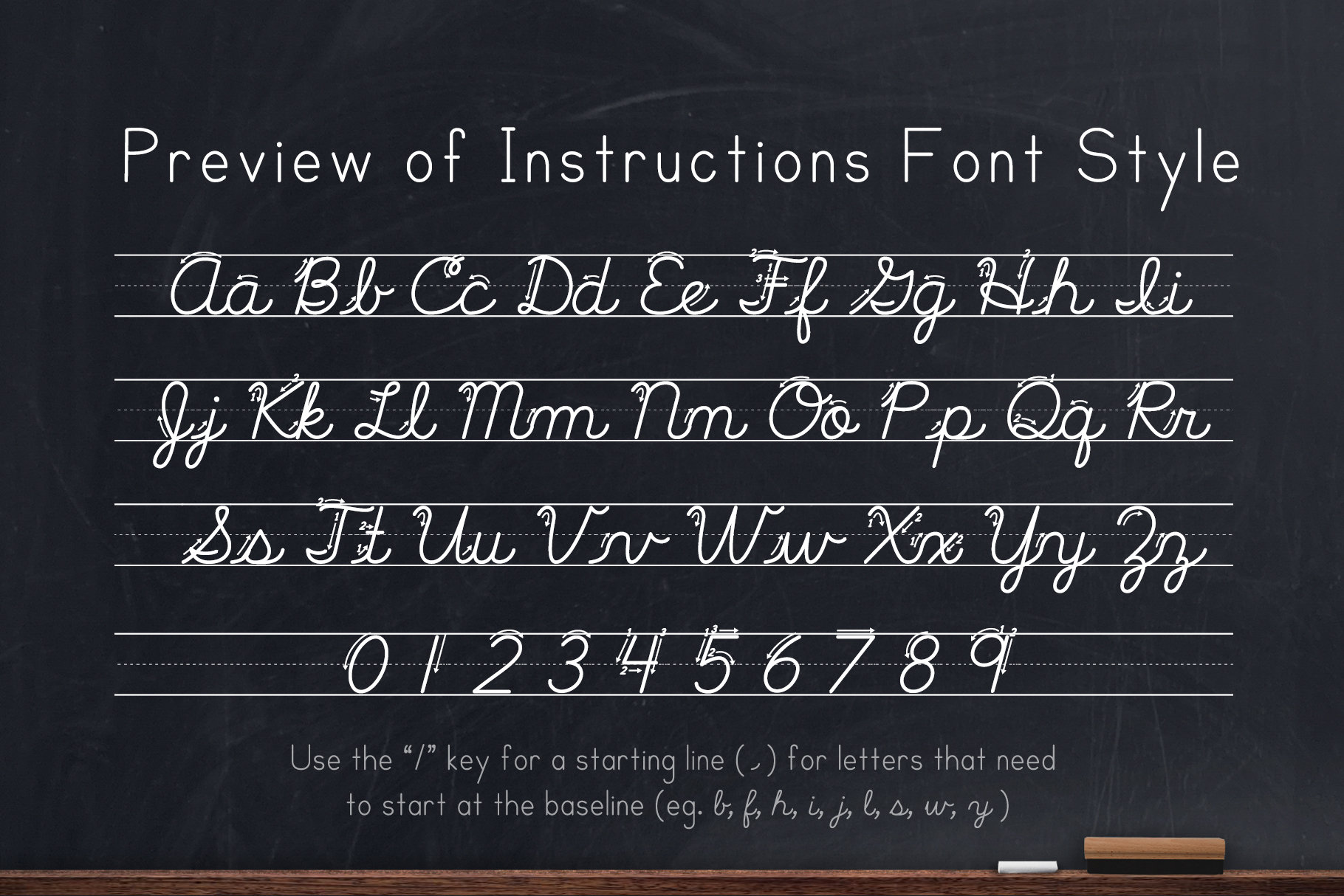Teaching Cursive - Letter Tracing Font - Dotted Letters for School Kids ...