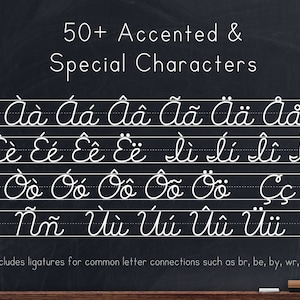 Teaching Cursive - Letter Tracing Font - Dotted Letters for School Kids ...