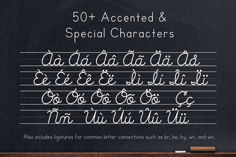 Teaching Cursive - Letter Tracing Font - Dotted Letters for School Kids ...