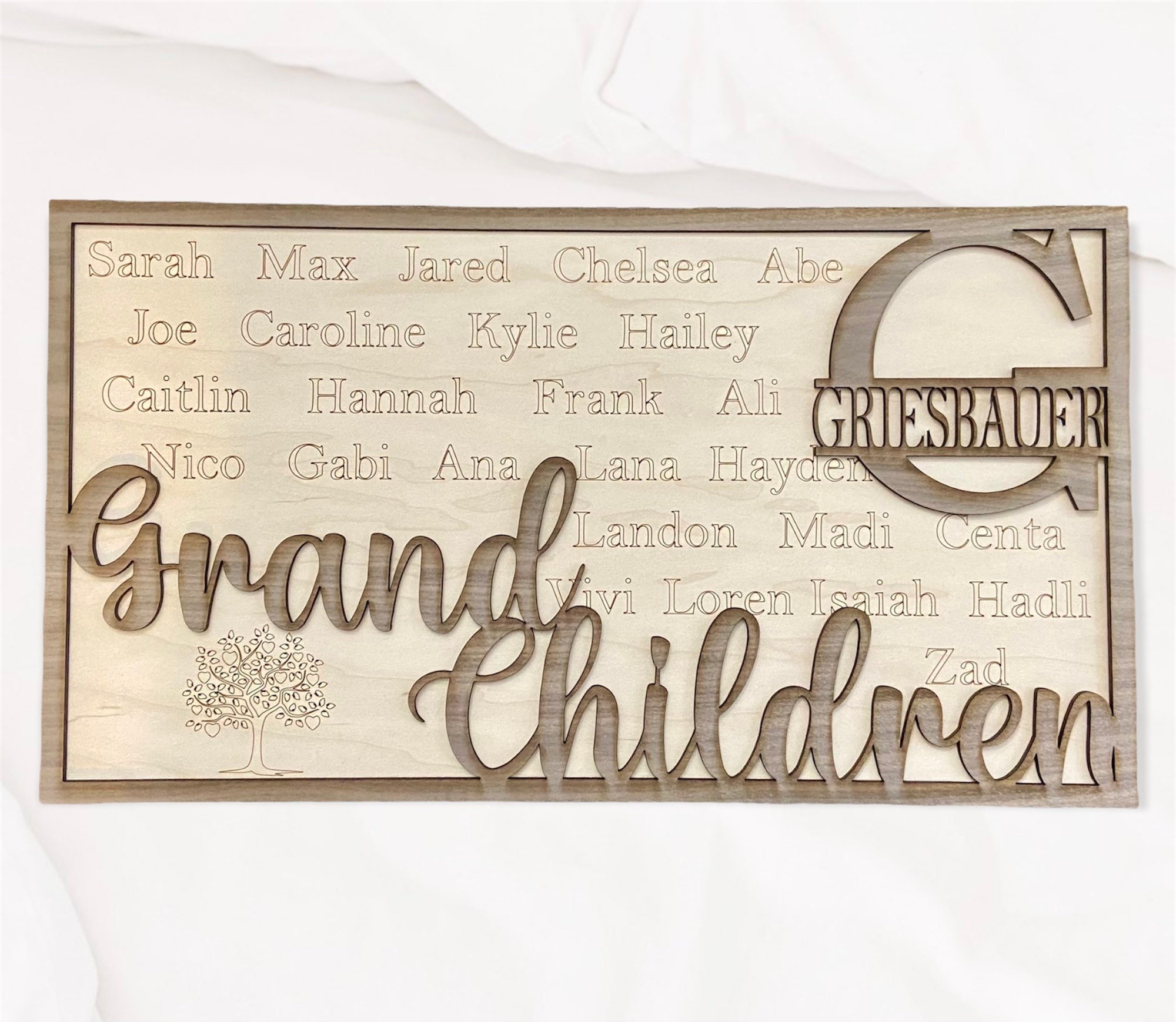 Personalized Grandchildren Framed Sign- SVG - Digital File - Glowforge ...