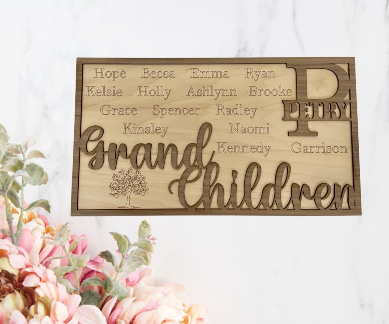 Personalized Grandchildren Framed Sign, Grandparent Gift, 10"x18", up ...