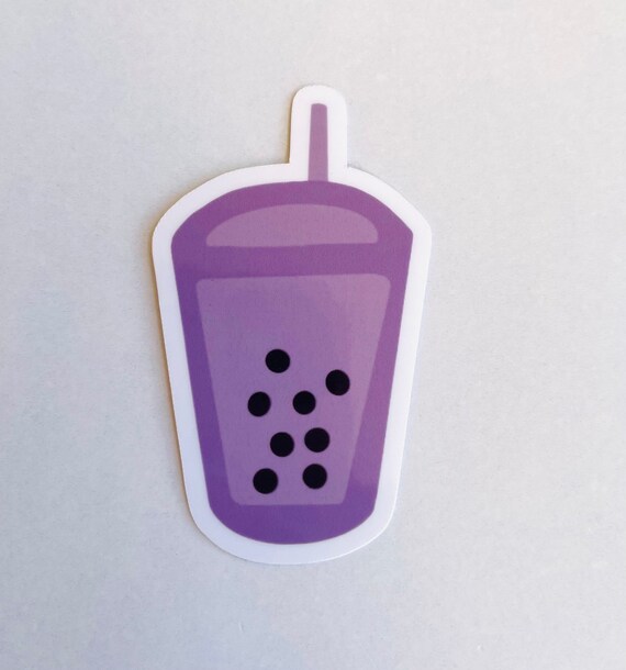 Taro Boba Tea Asian Flavor Stickers Die Cut Water Resistant | Etsy