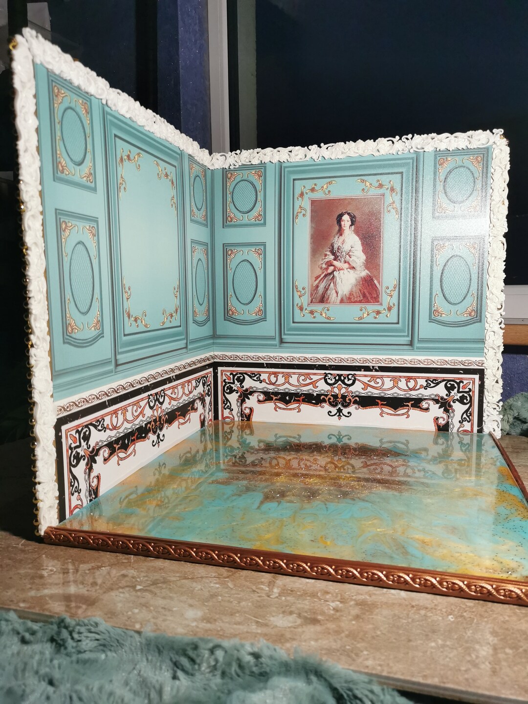 1/6 Scale French Style Dollhouse Room Box: Display Diorama for 13 ...
