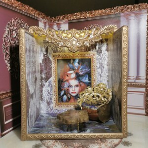 Miniature Doll Room Box Ready as a Gift.roombox Diorama.handmade Rest ...