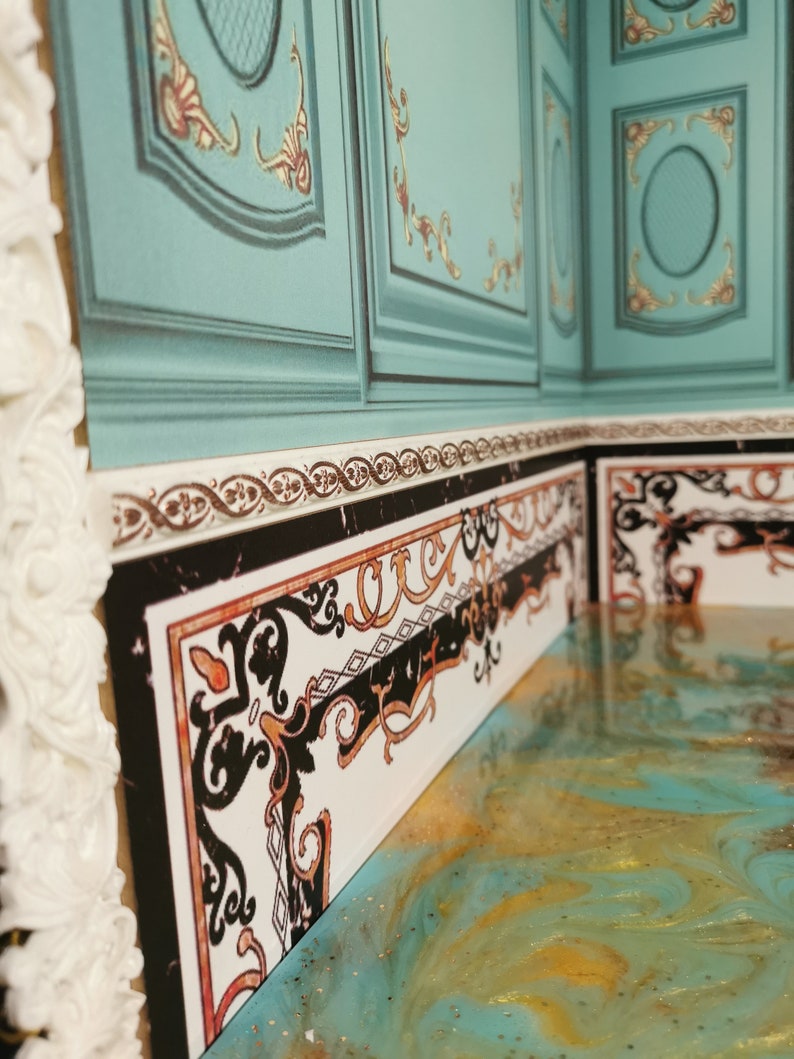 1/6 Scale French Style Dollhouse Room Box: Display Diorama for 13 ...