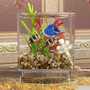 Fish Tank Diorama Ready as a Gift.miniature Bowl.miniature Fish ...