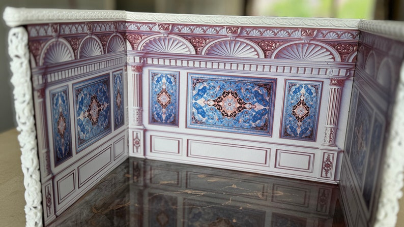 Miniature Roombox Diorama Classic Blue Interior 1:12 - Etsy