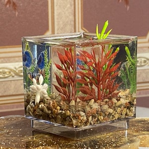 Fish Tank Diorama Ready as a Gift.miniature Bowl.miniature Fish ...