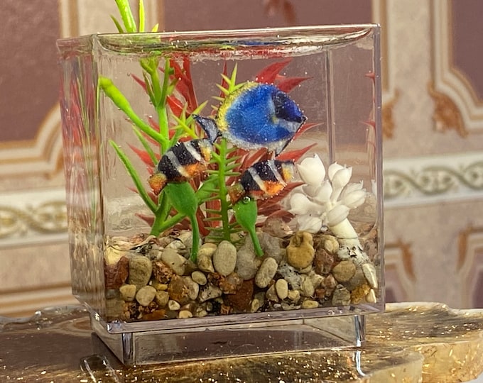 Fish Tank Diorama Ready as a Gift.miniature Bowl.miniature Fish ...