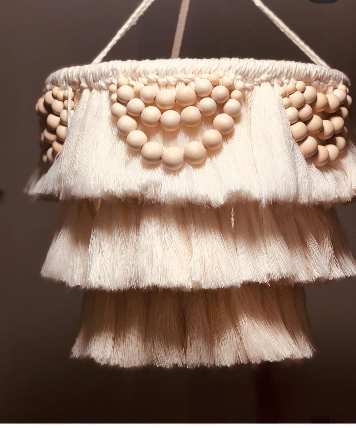 Fringe Pendant Light Cotton Pendant Light Fixture Boho - Etsy