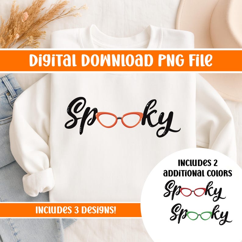 Spooky Glasses Design Digital PNG | Optician, Optometrist, or ...