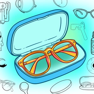 70 Procreate Optometry Stamp Brushes | Optometry Tools, Eyewear ...