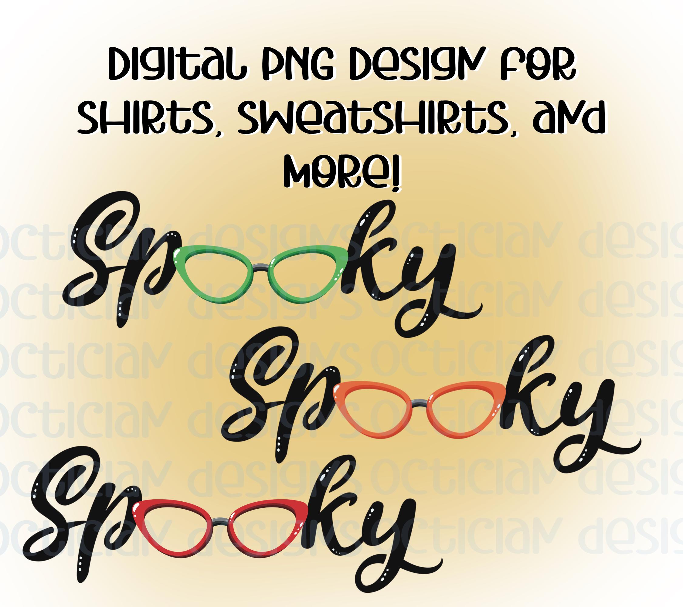 Spooky Glasses Design Digital PNG | Optician, Optometrist, or ...