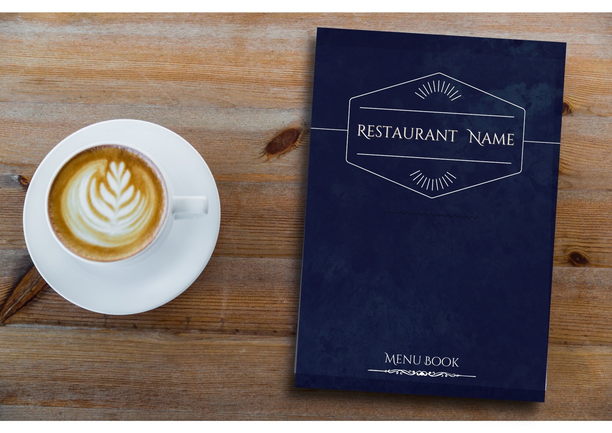 Menu Book/food Menu Dark Blue Elegant Modern - Etsy