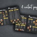 Menu Book/food Menu Modern Black & Yellow - Etsy